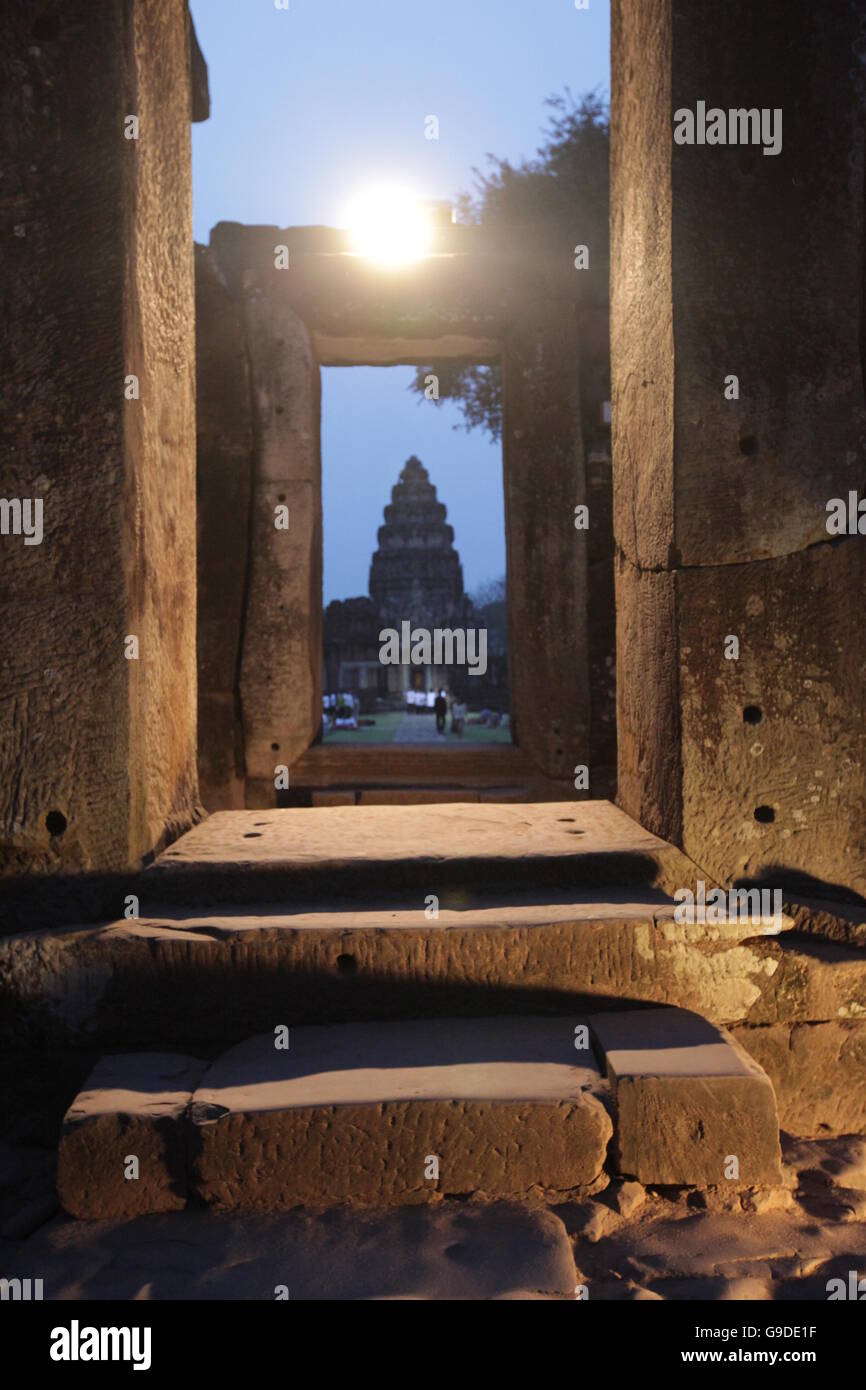 the phimai khmer Temple in the town of Phimai near the city of Khorat ...