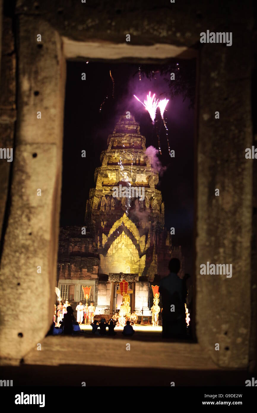 the phimai khmer Temple in the town of Phimai near the city of Khorat ...