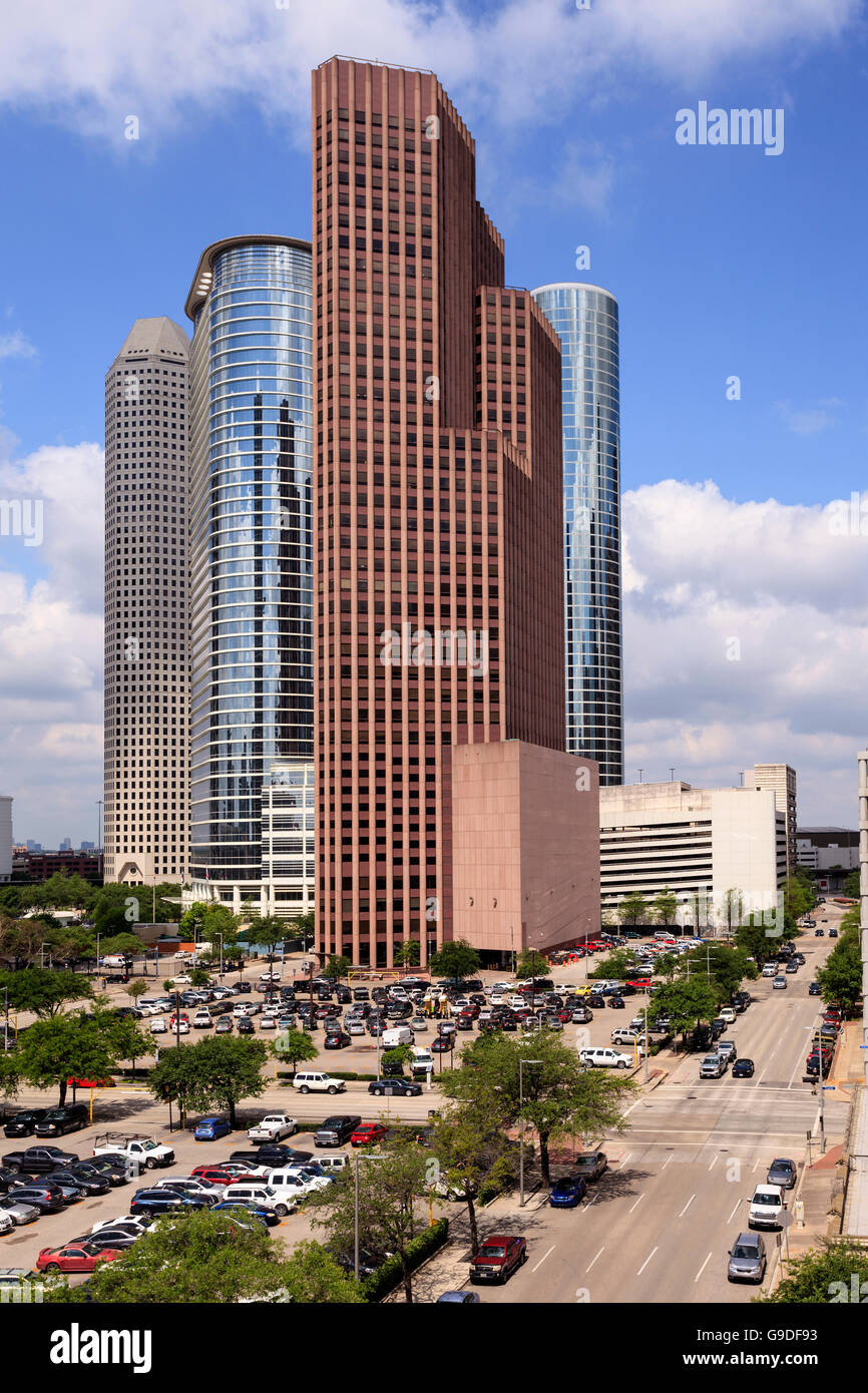 Skyscrapers in Houston downtown, Texas Stock Photo - Alamy