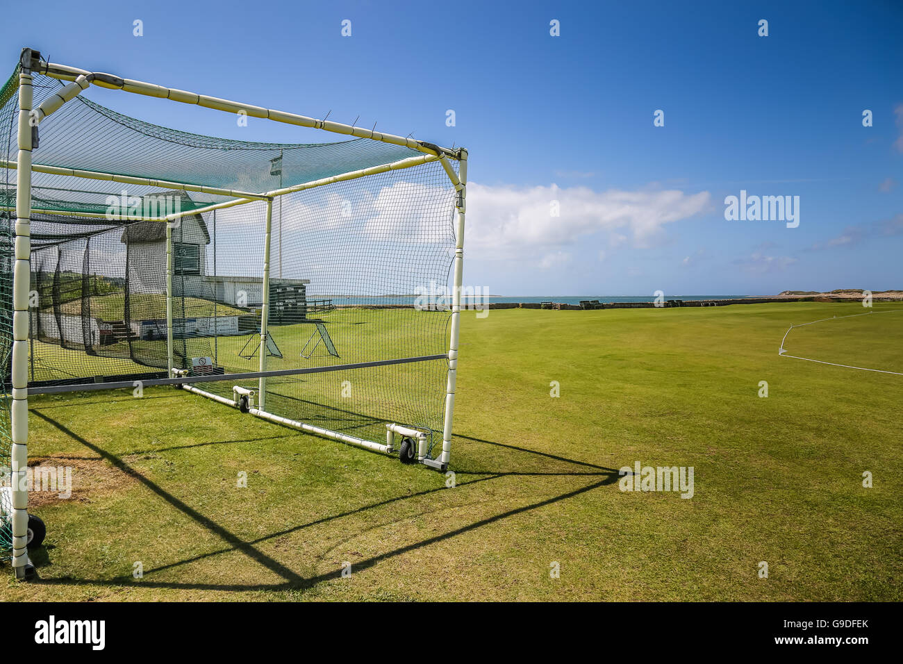 The North Devon Cricket Club ground at Instow. The cricket pitch ...