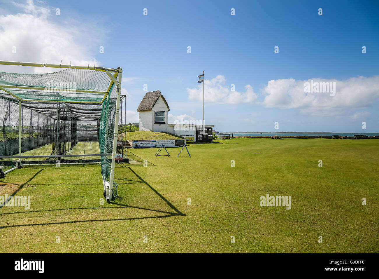 The North Devon Cricket Club ground at Instow. The cricket pitch ...