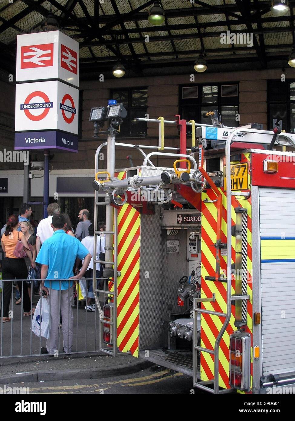 Victoria line fire Stock Photo - Alamy