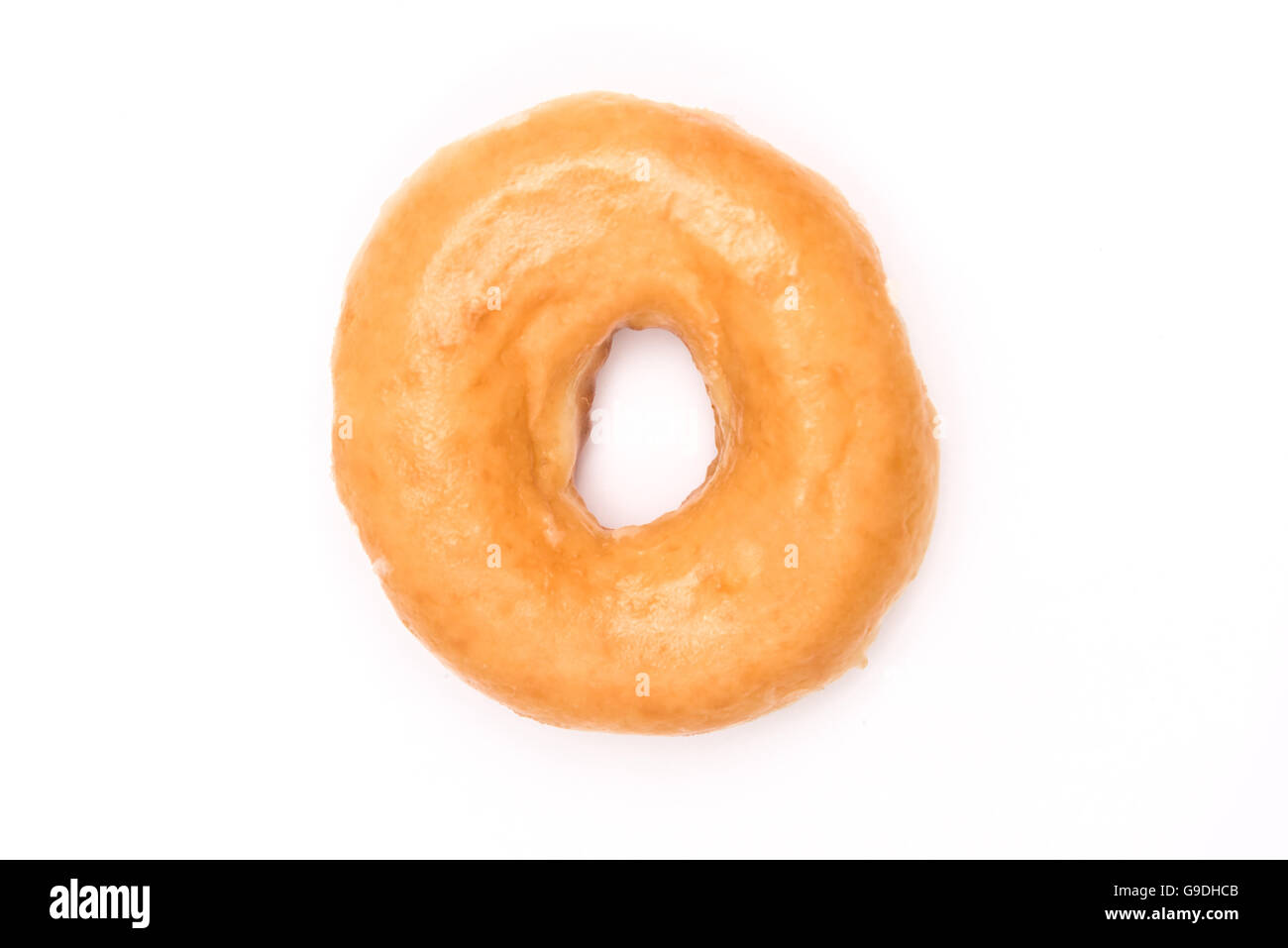 Glazed Donut on White background Stock Photo - Alamy