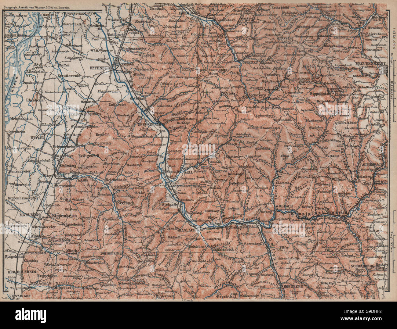 MITTEL SCHWARZWALD. CENTRAL BLACK FOREST. Offenburg Wolfach Schramberg ...