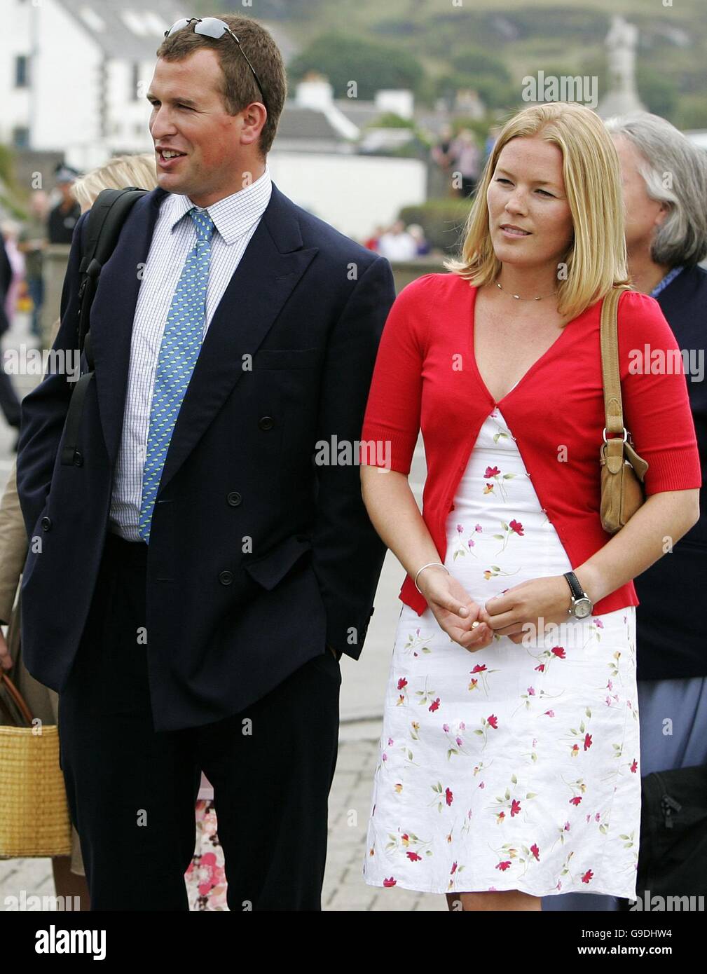 Peter Phillips and his girlfriend Autumn Kelly arrive to embark on the ...