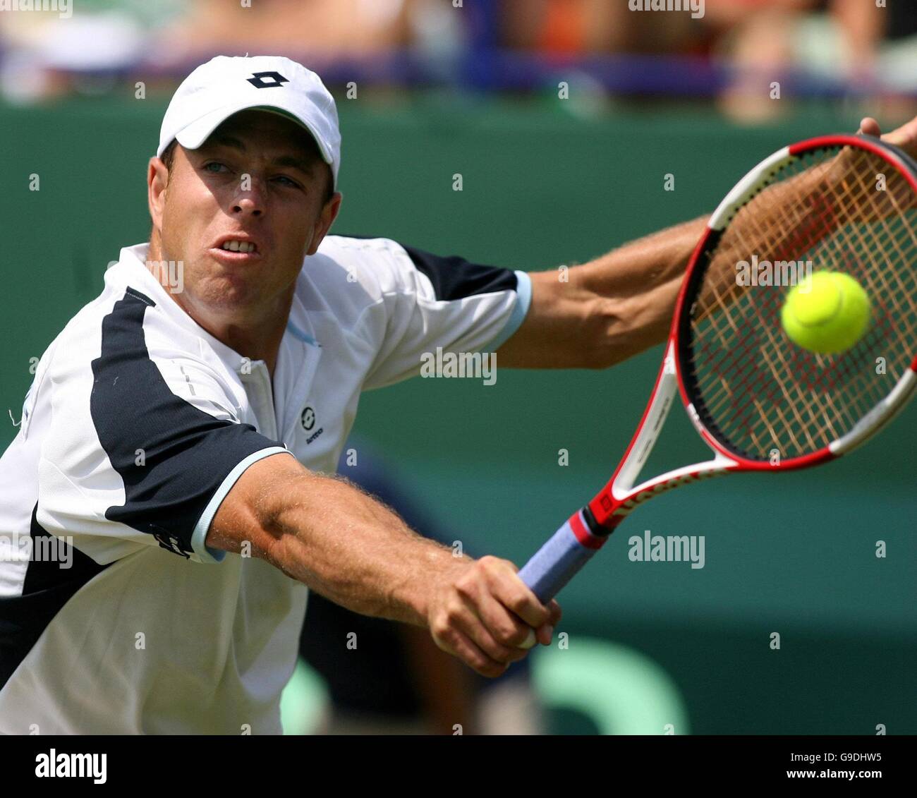 Israel's Noam Okun in action against Great Britain's Alex Bogdanovic ...