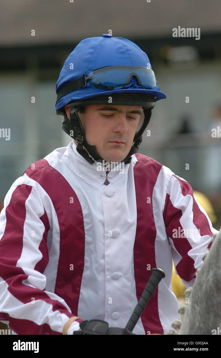 Racing - Beverley. Jockey Mark Waite at Beverley racecourse Stock Photo ...