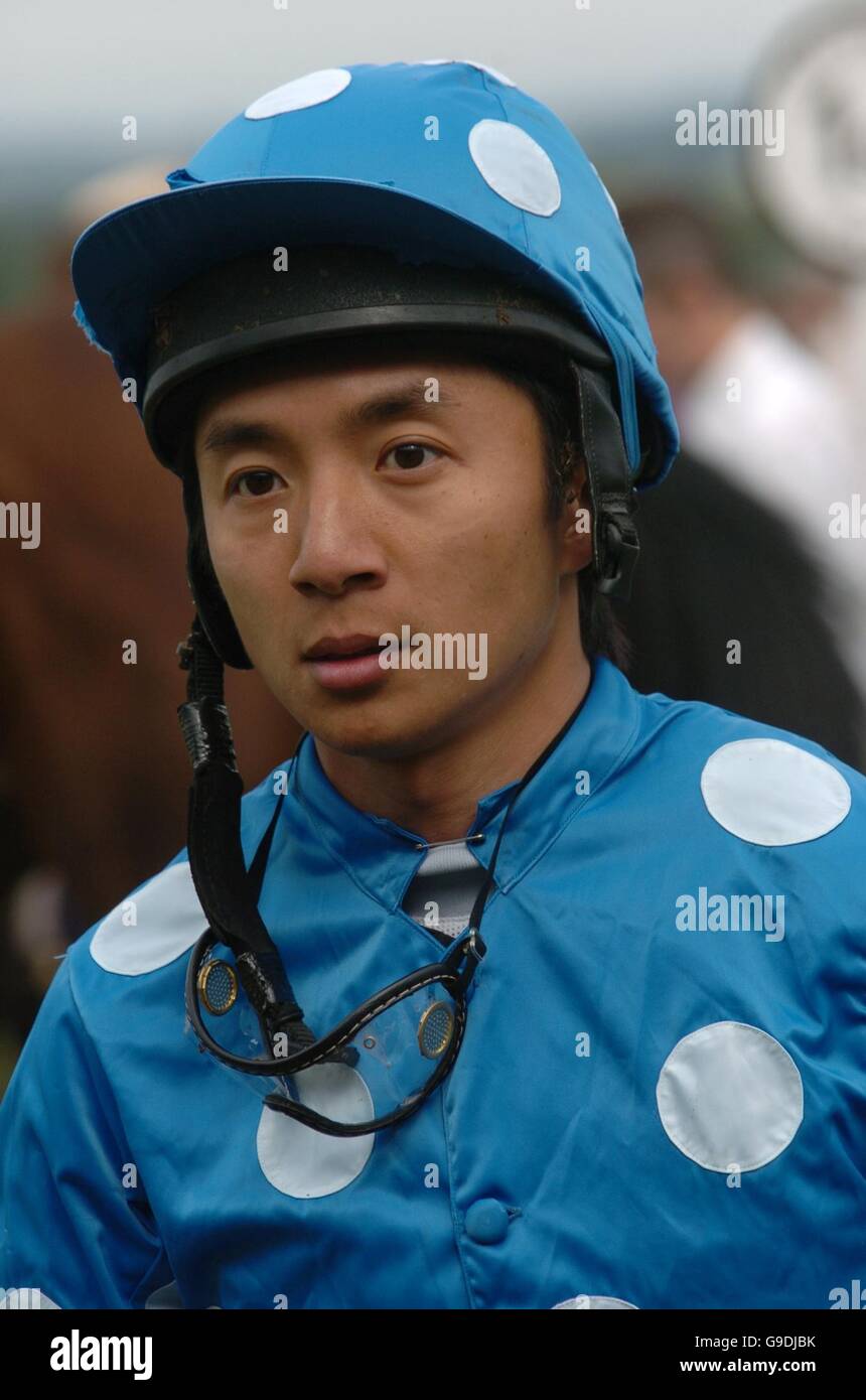 Racing - Beverley. Jockey Stanley Chin at Beverley racecourse Stock ...
