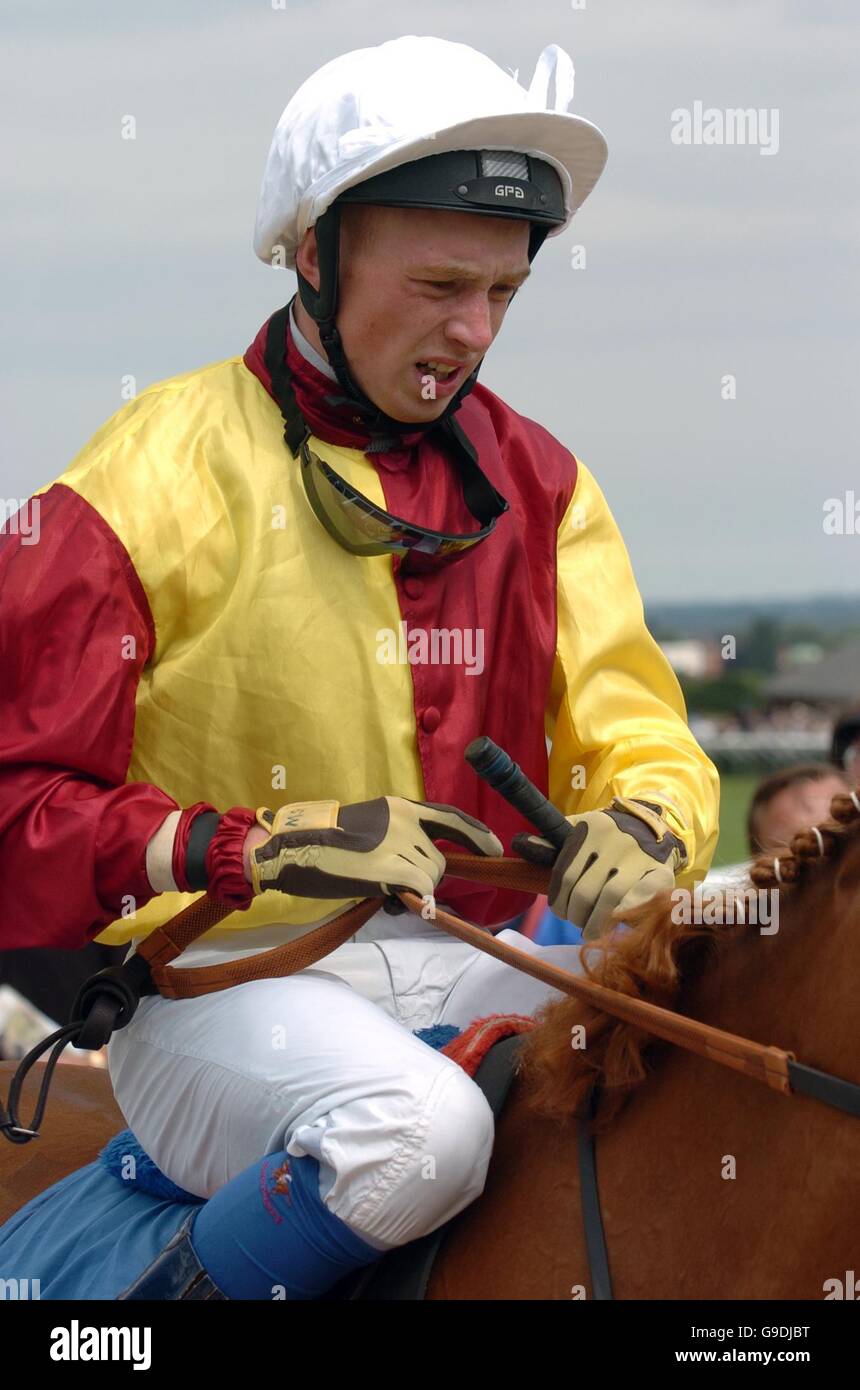 Jockey michael stainton at beverley racecourse hi-res stock photography ...