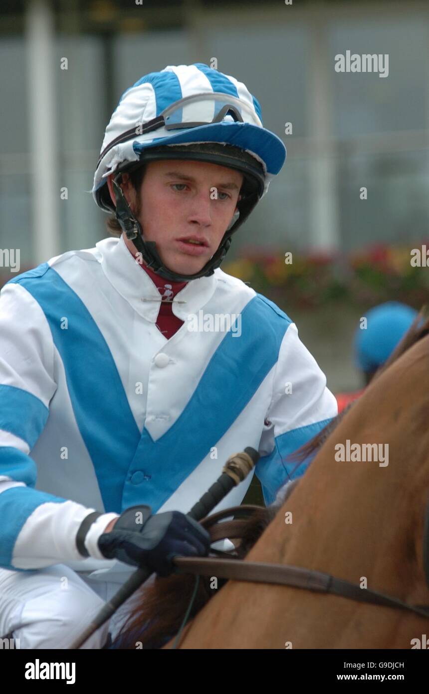 Racing - Beverley. Jockey Patrick Donaghy at Beverley racecourse Stock ...