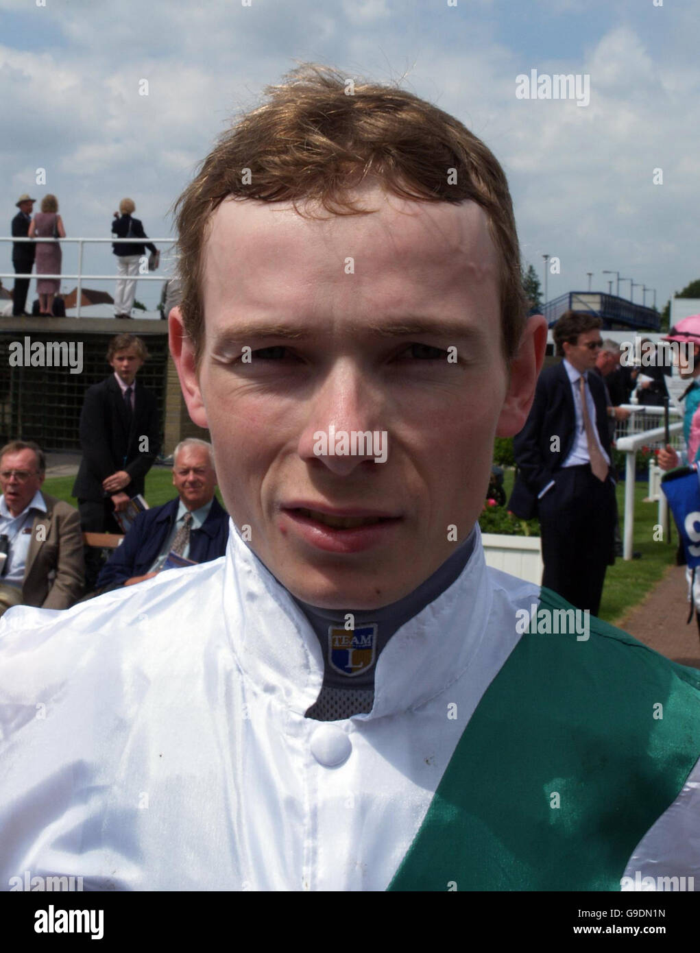 Jockey jamie spencer at newbury racecourse hi-res stock photography and ...
