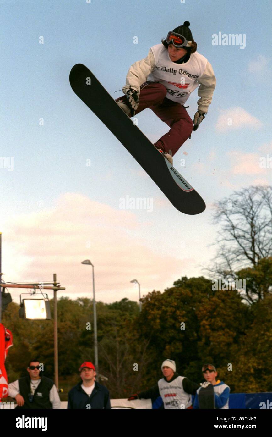 Snowboarding - Board-X Festival - Battersea Park, London Stock Photo ...