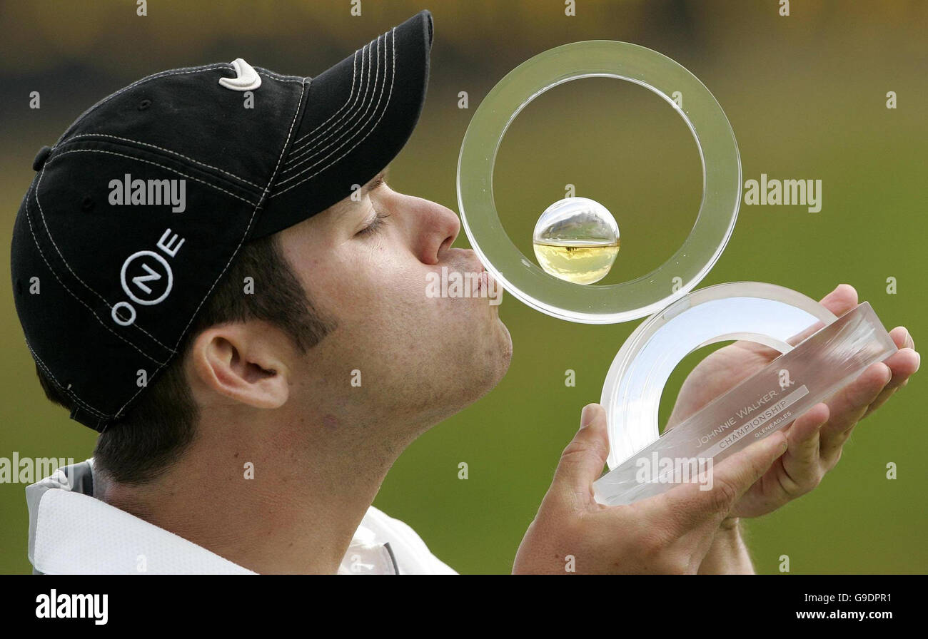 England's Paul Casey with his trophy after winning the Johnnie Walker ...