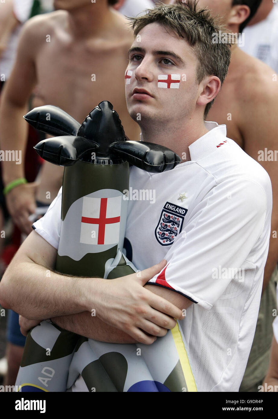 England fans watch game in fanfest in schloss platz hi-res stock ...