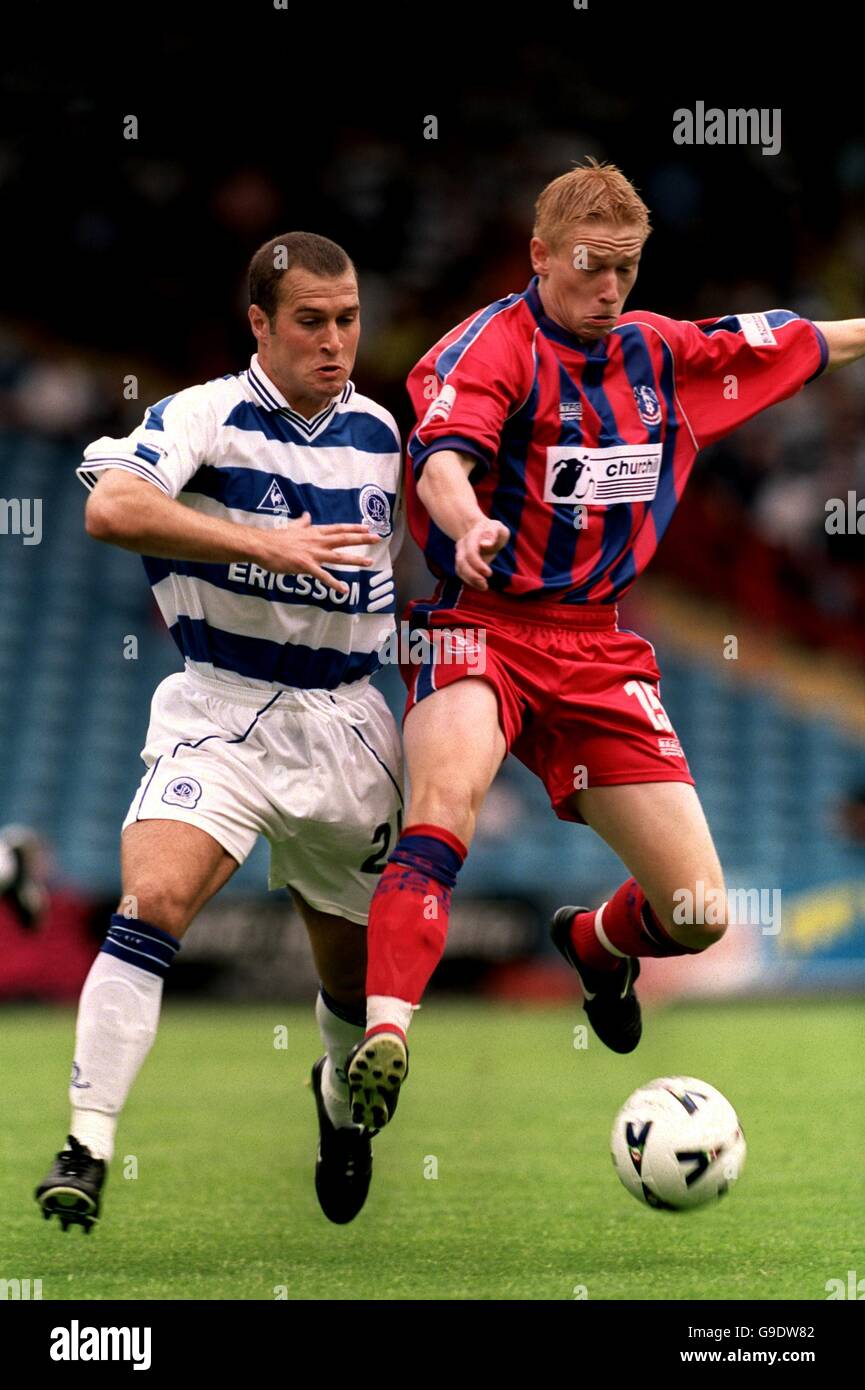 Queens Park Rangers' Mark Perry (l) and Crystal Palace's Mikael ...