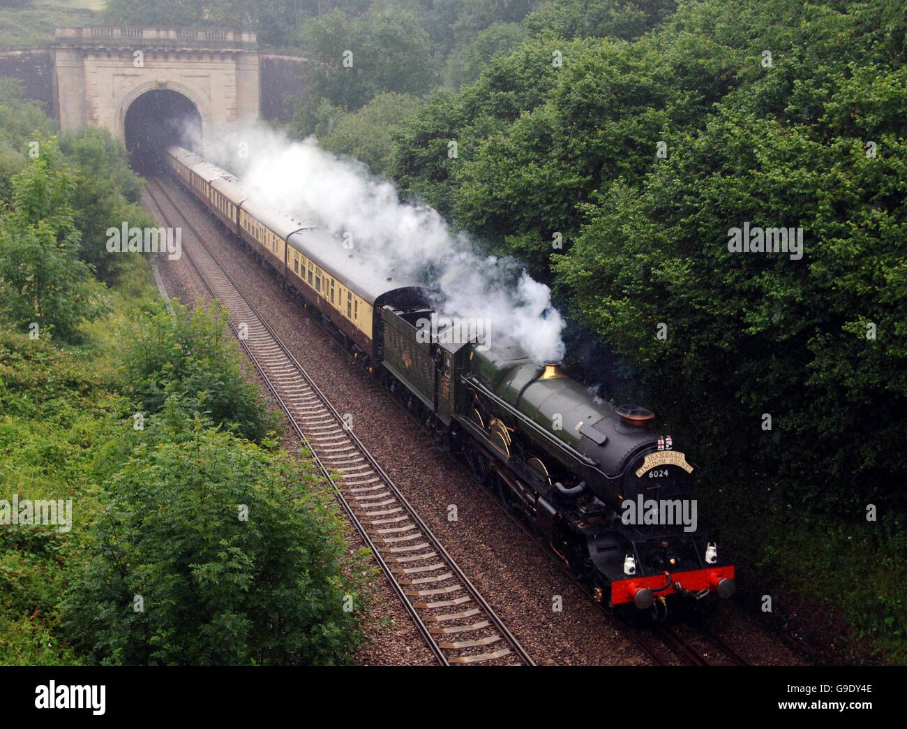 A steam train leaves box tunnel at box near bath hi-res stock ...