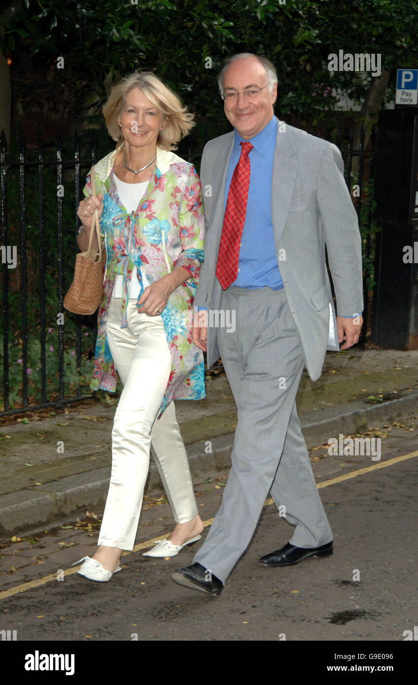 Michael Howard and wife attending David Frost's summer party in central ...