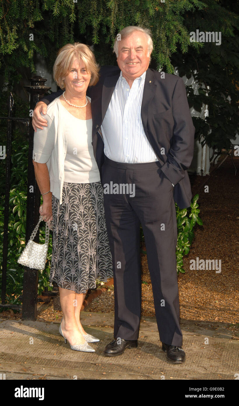 Jimmy Tarbuck and wife attending David Frost's summer party in central ...