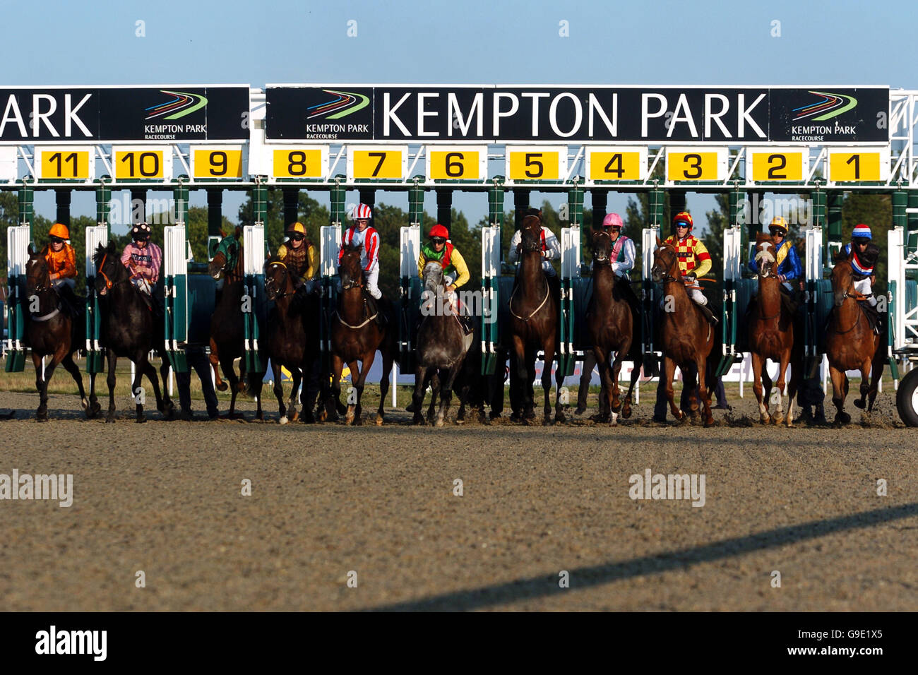 Horse Racing - Best of British Evening - Kempton Park Racecourse Stock ...