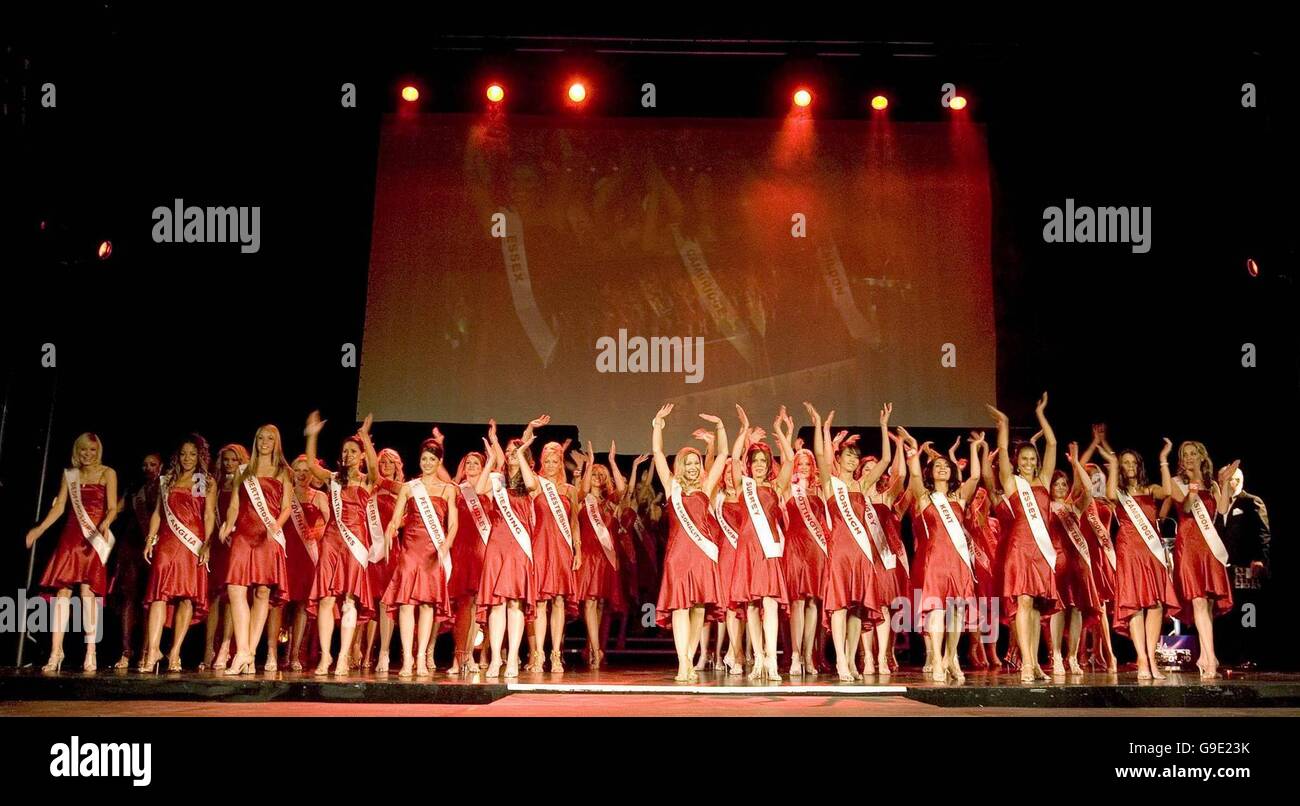 The finalists of Miss England 2006 pose at the Athena in Leicester. The ...