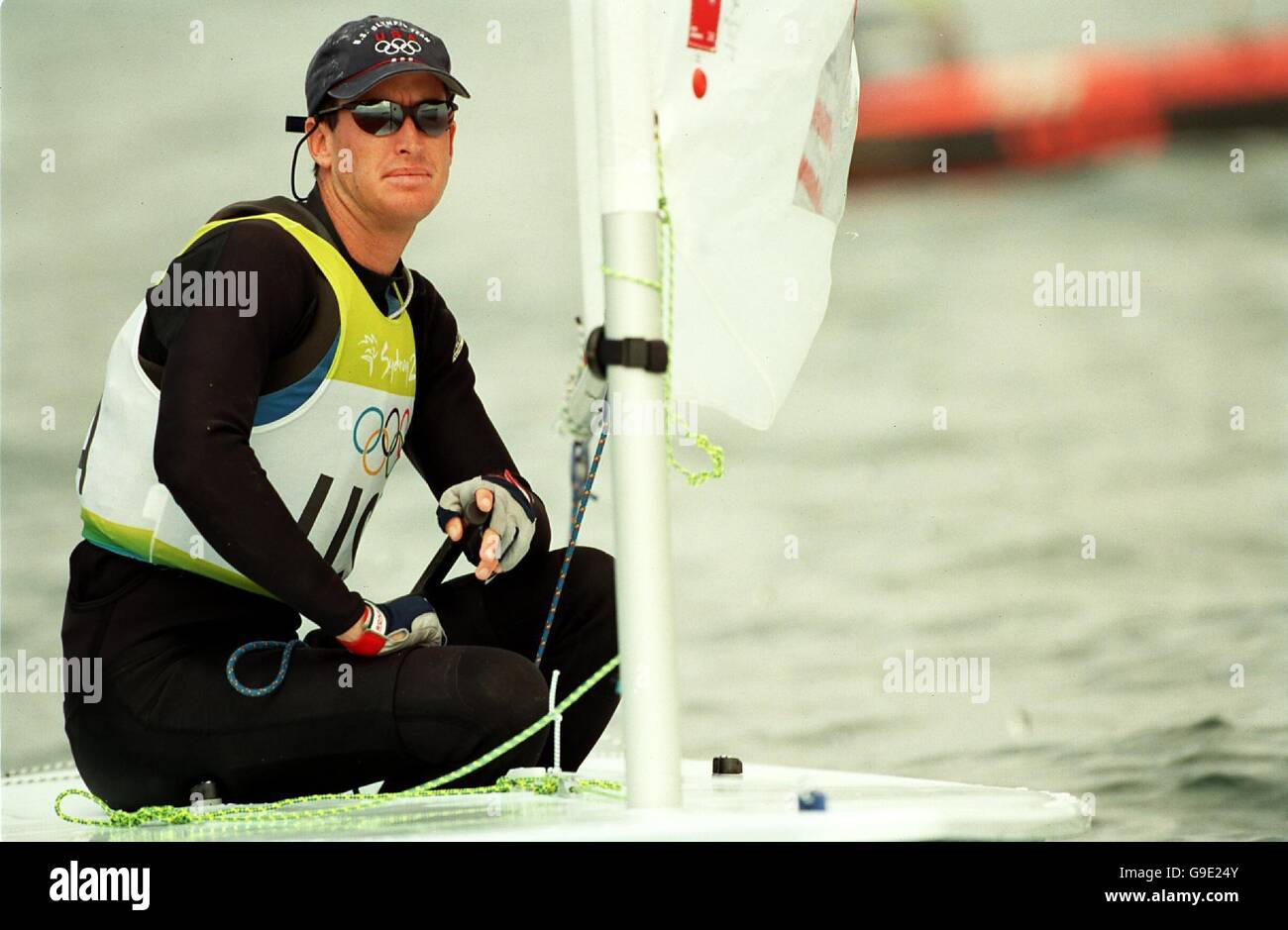 Sydney 2000 Olympics -Sailing - Open Laser Fleet Races. USA's John ...