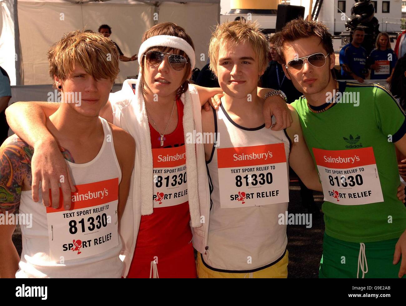The four members of the pop group McFly; Dougie, Danny, Tom and Harry ...
