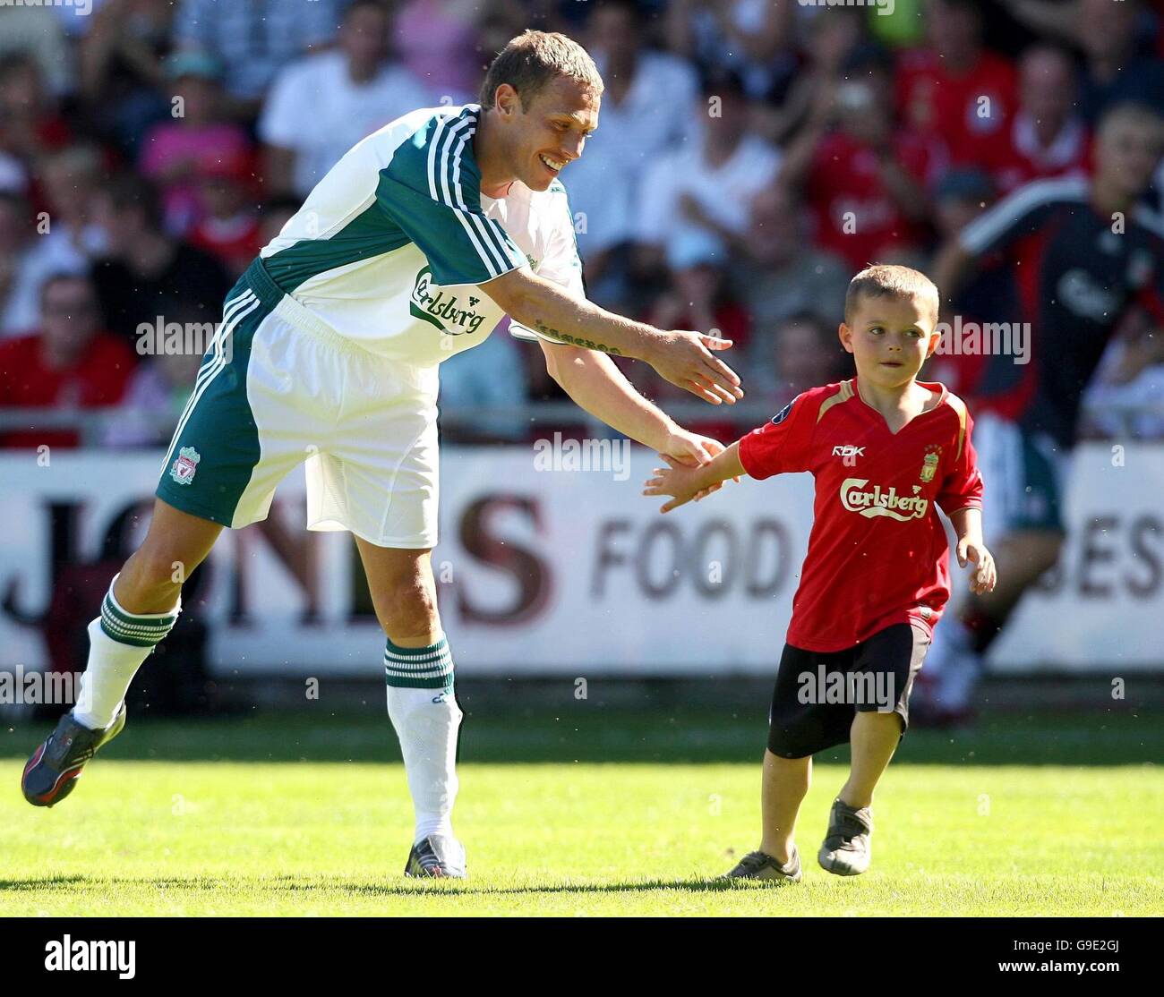 Soccer friendly wrexham liverpool racecourse hi-res stock photography ...