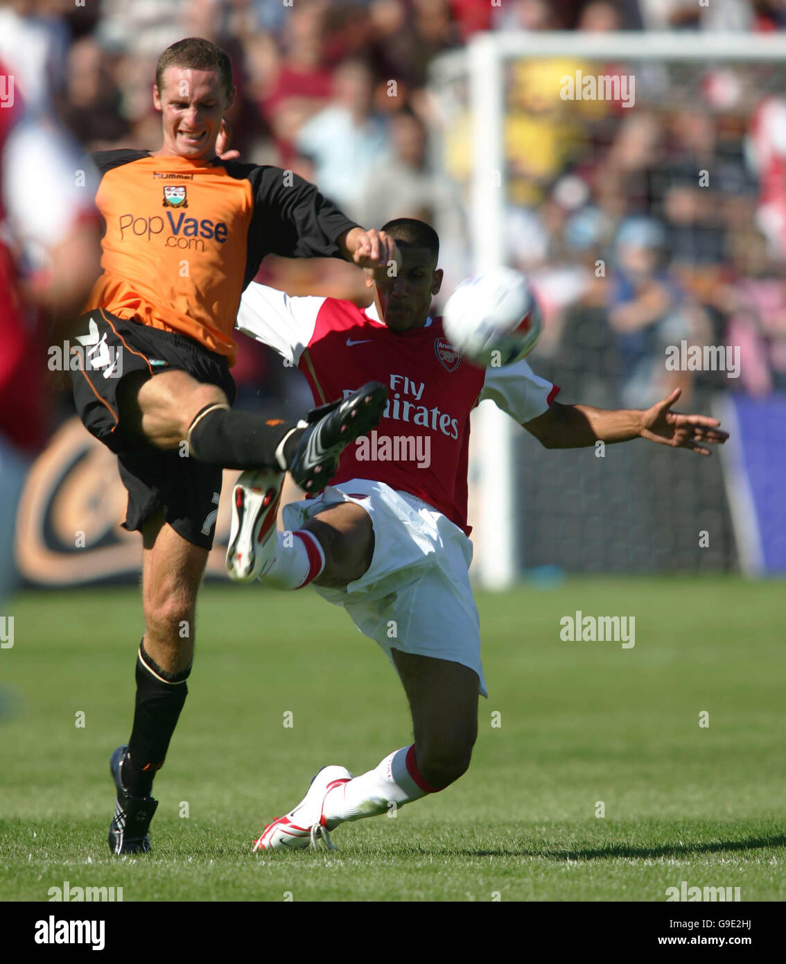 Football pre season action full leength hi-res stock photography and ...