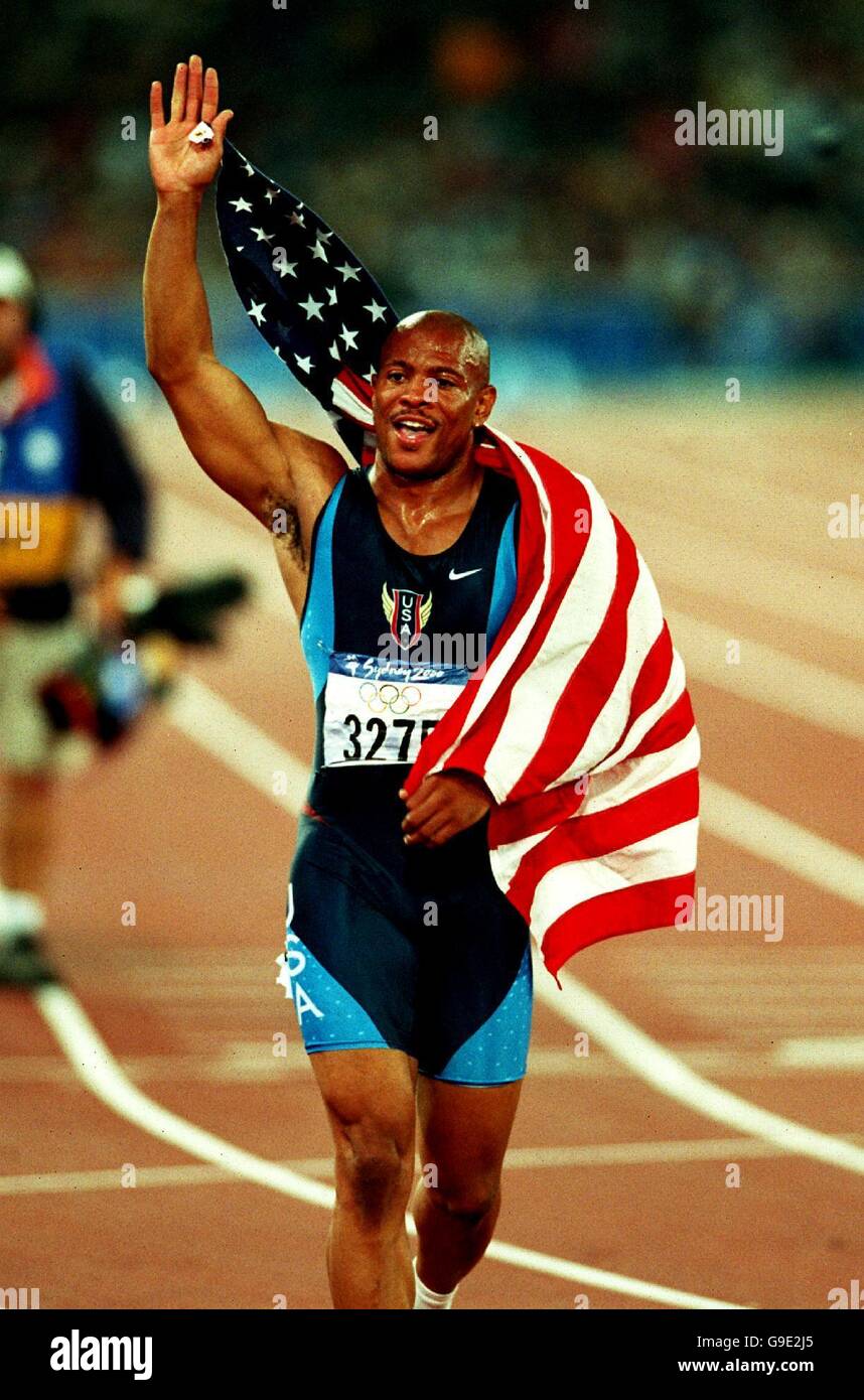 2000 olympics athletics 100m final hi-res stock photography and images ...