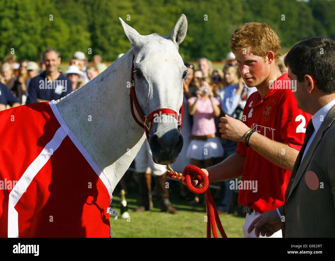 Prince Harry with his polo pony, which was voted best in the ...
