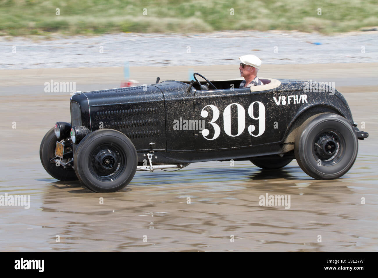 Classic American Hot Rods at Pendine, Pembrokeshire, Wales. An annual ...