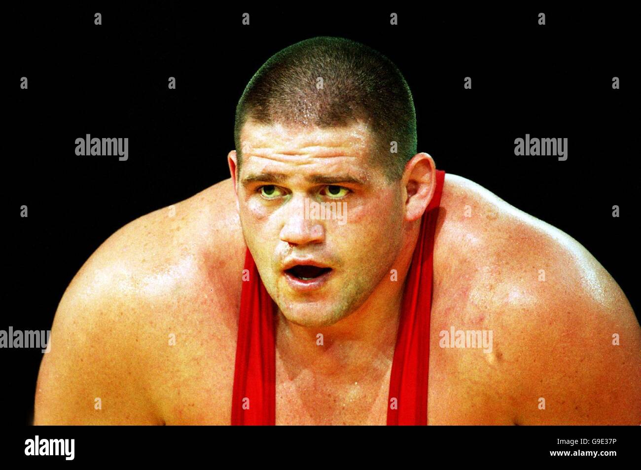 Sydney 2000 Olympics - Greco-Roman Wrestling - 130kg. Rulon Gardner of the USA Stock Photo - Alamy