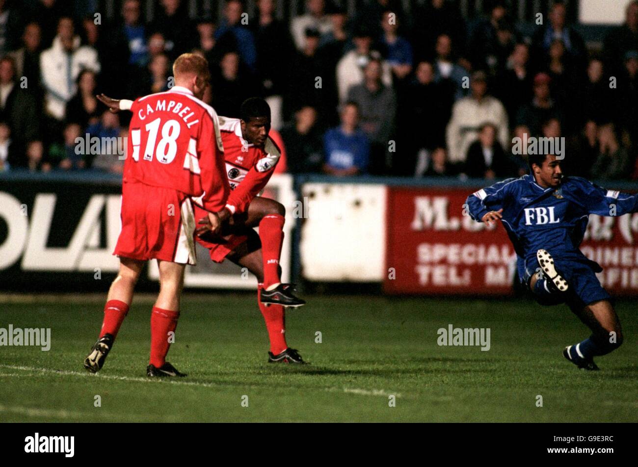 Middlesbrough's Hamilton Ricard (c) fires in the opening goal as ...