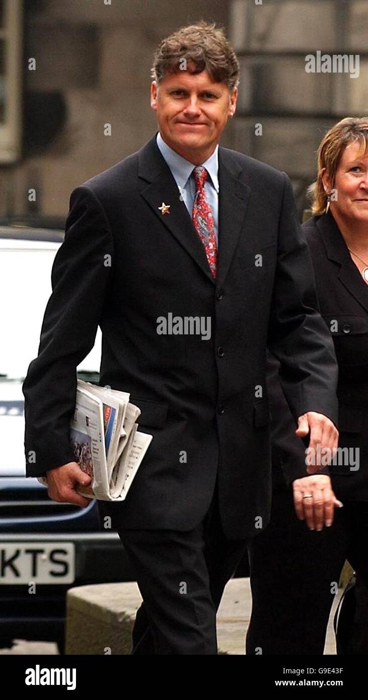 Colin Fox arrives at the Court of Session in Edinburgh, where Tommy ...