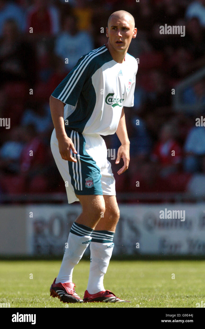 Soccer friendly wrexham v liverpool racecourse ground hi-res stock ...
