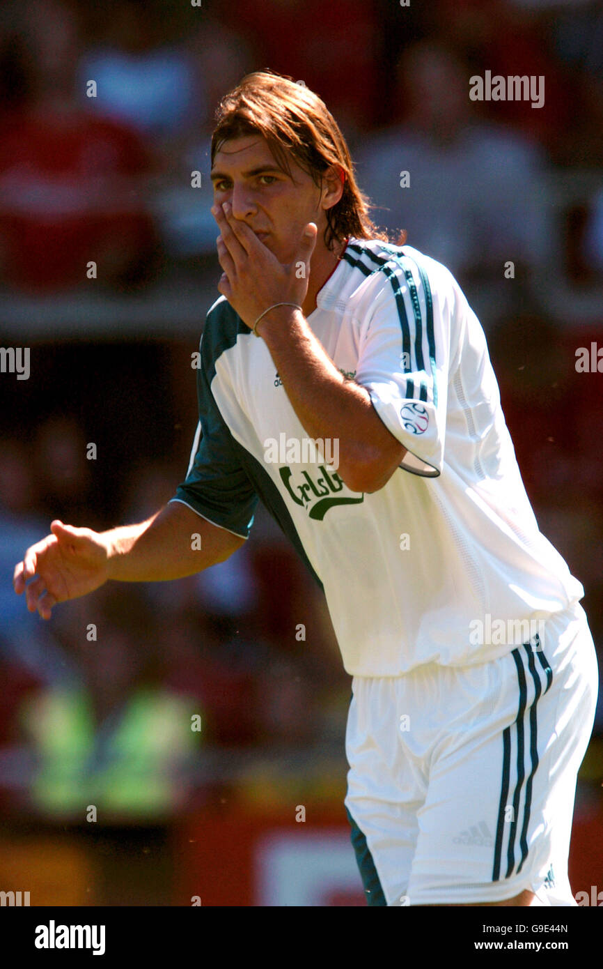 Soccer - Friendly - Wrexham v Liverpool - Racecourse Ground Stock Photo ...