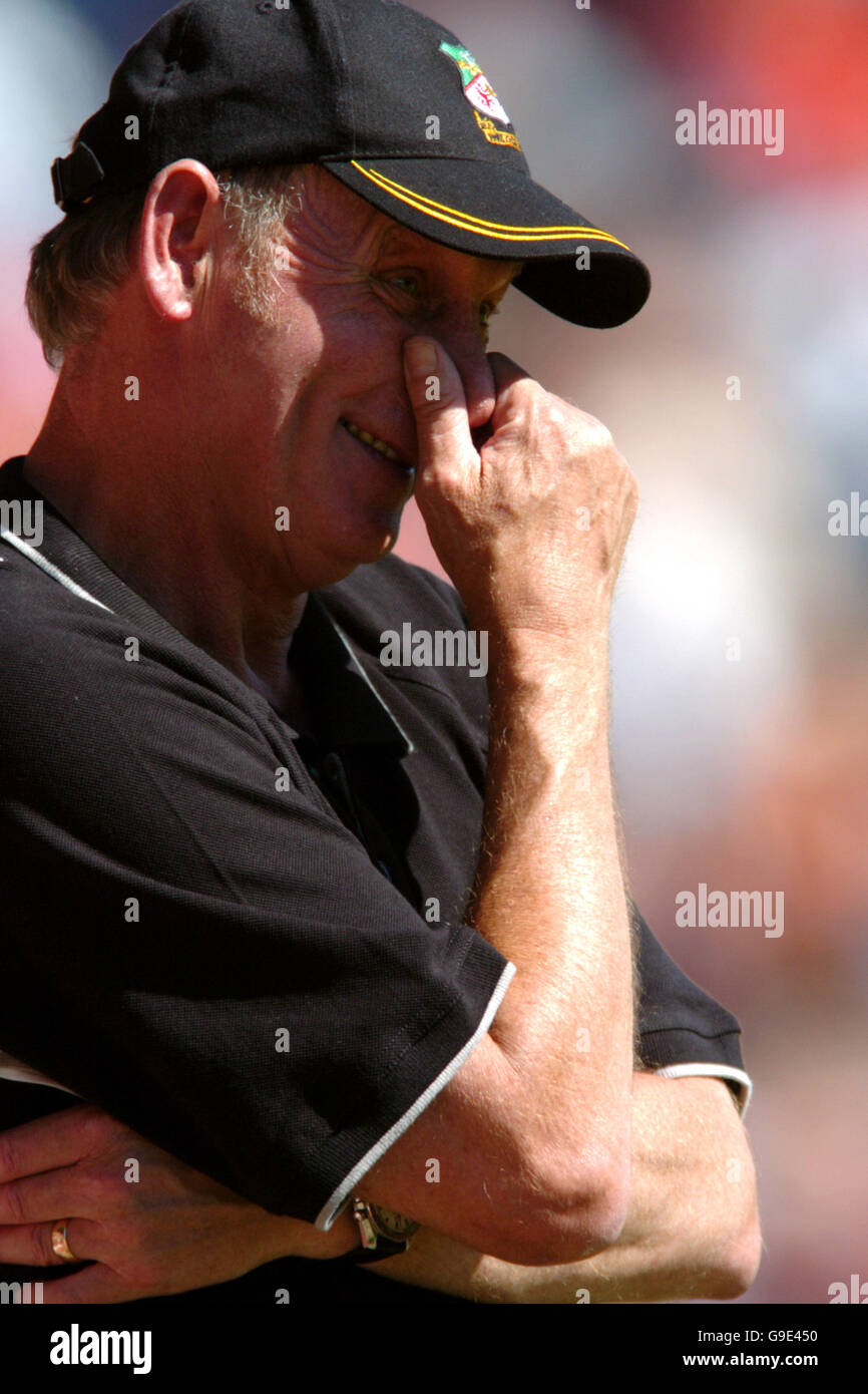 Soccer friendly wrexham v liverpool racecourse ground hi-res stock ...