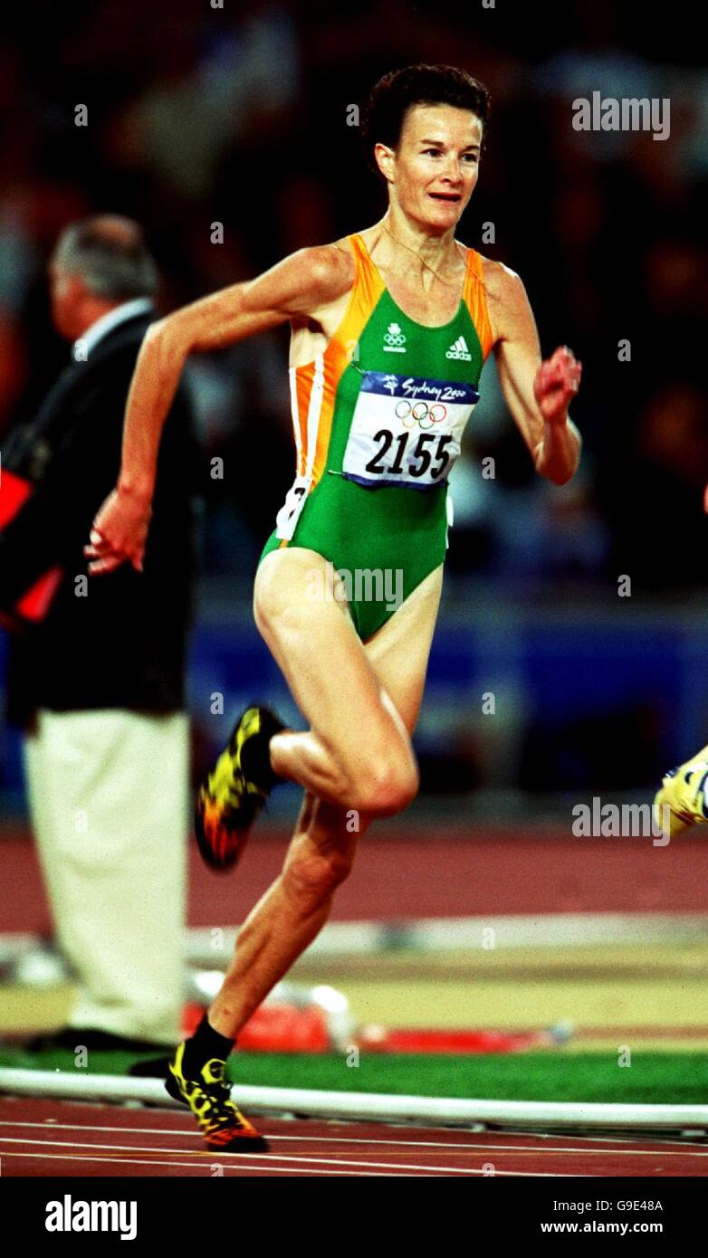 Irelands sonia osullivan on her way to a silver medal hi-res stock ...