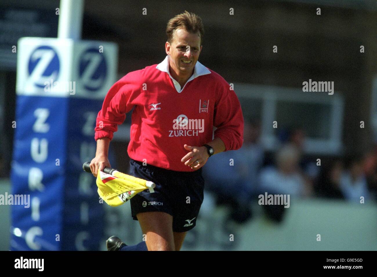 Touch judge jogs back to his position after conversion attempt hi-res ...