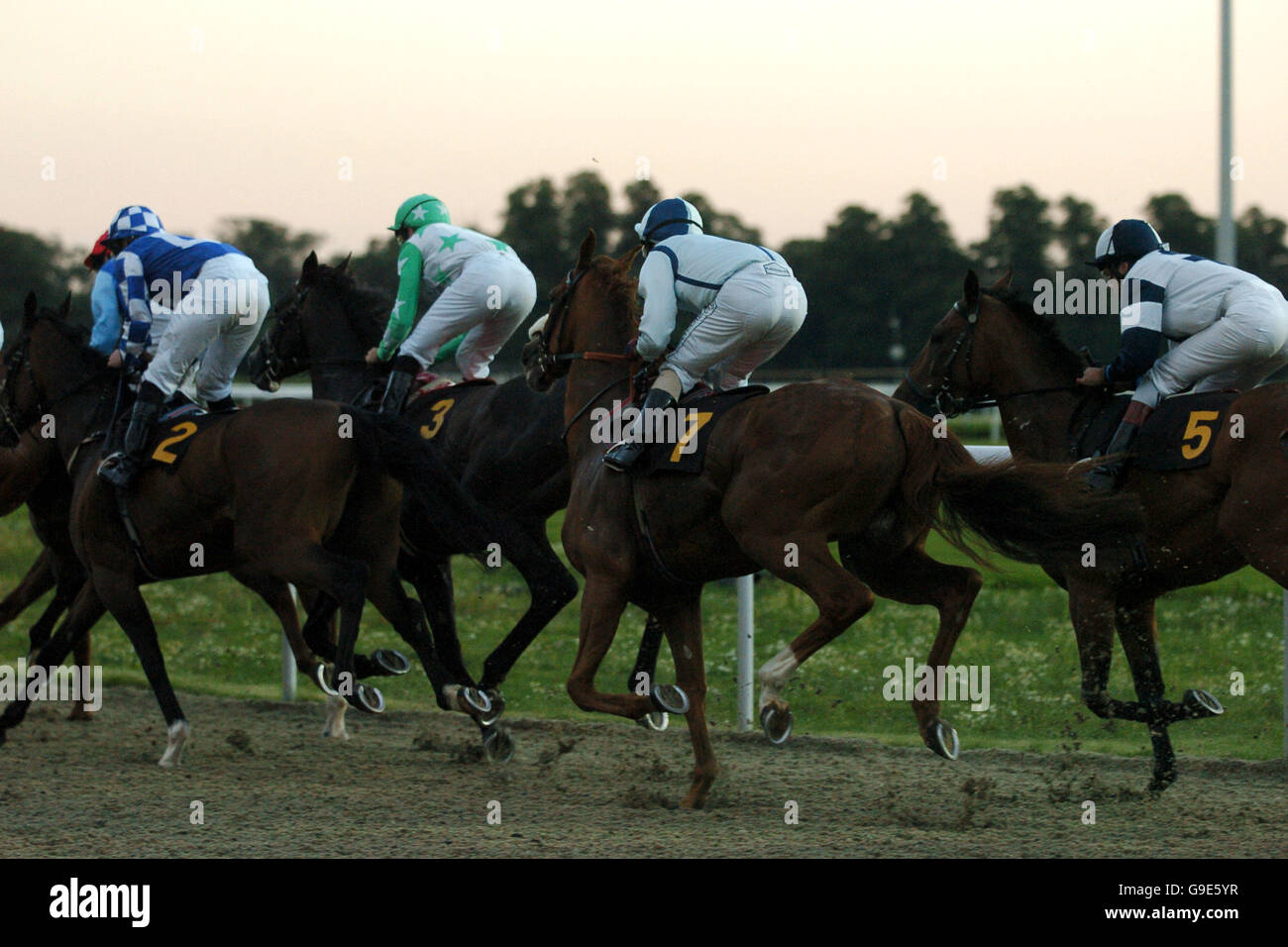 Horse racing bollywood night kempton park racecourse hi-res stock ...