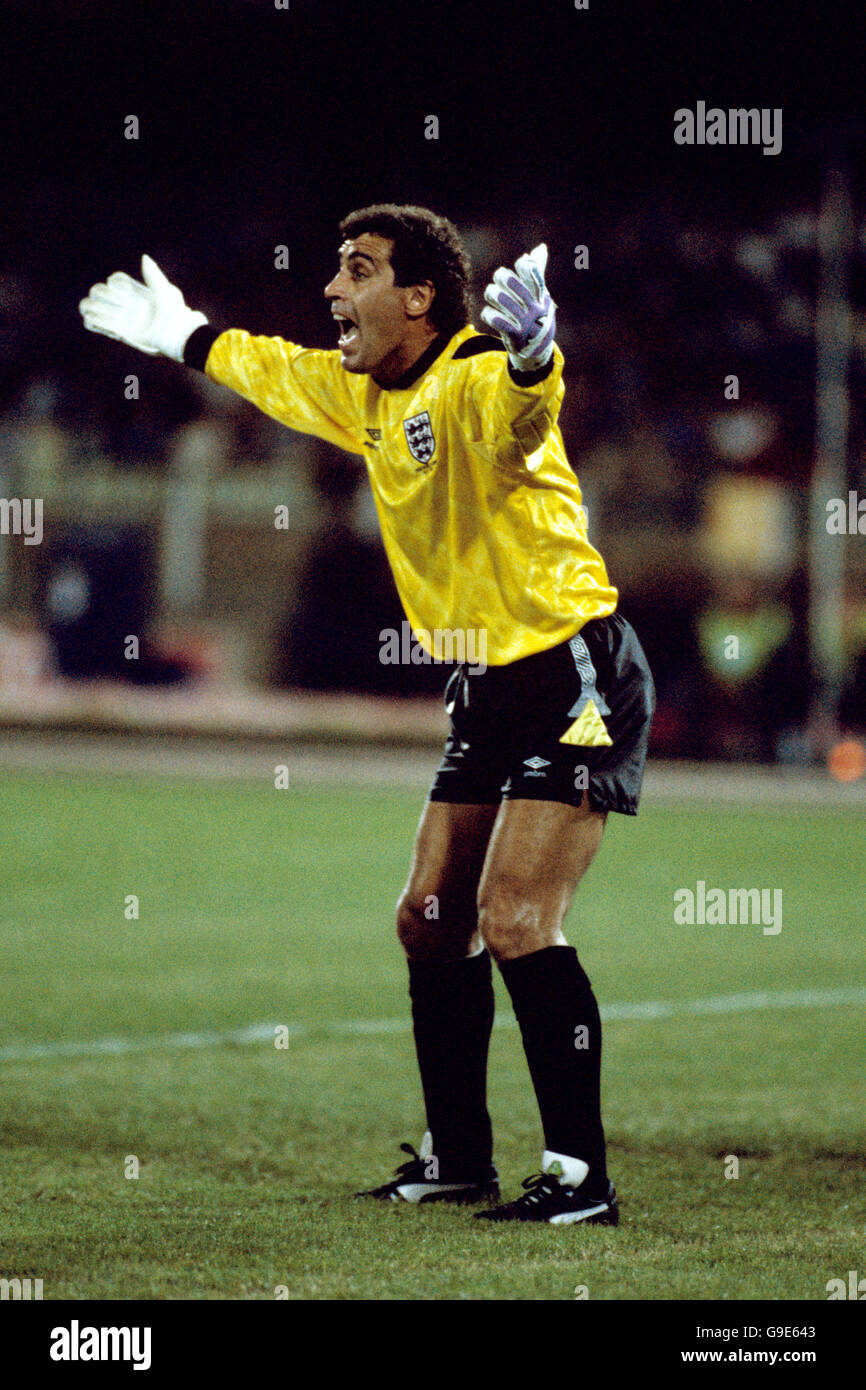 England goalkeeper peter shilton shouts at his defence hi-res stock ...