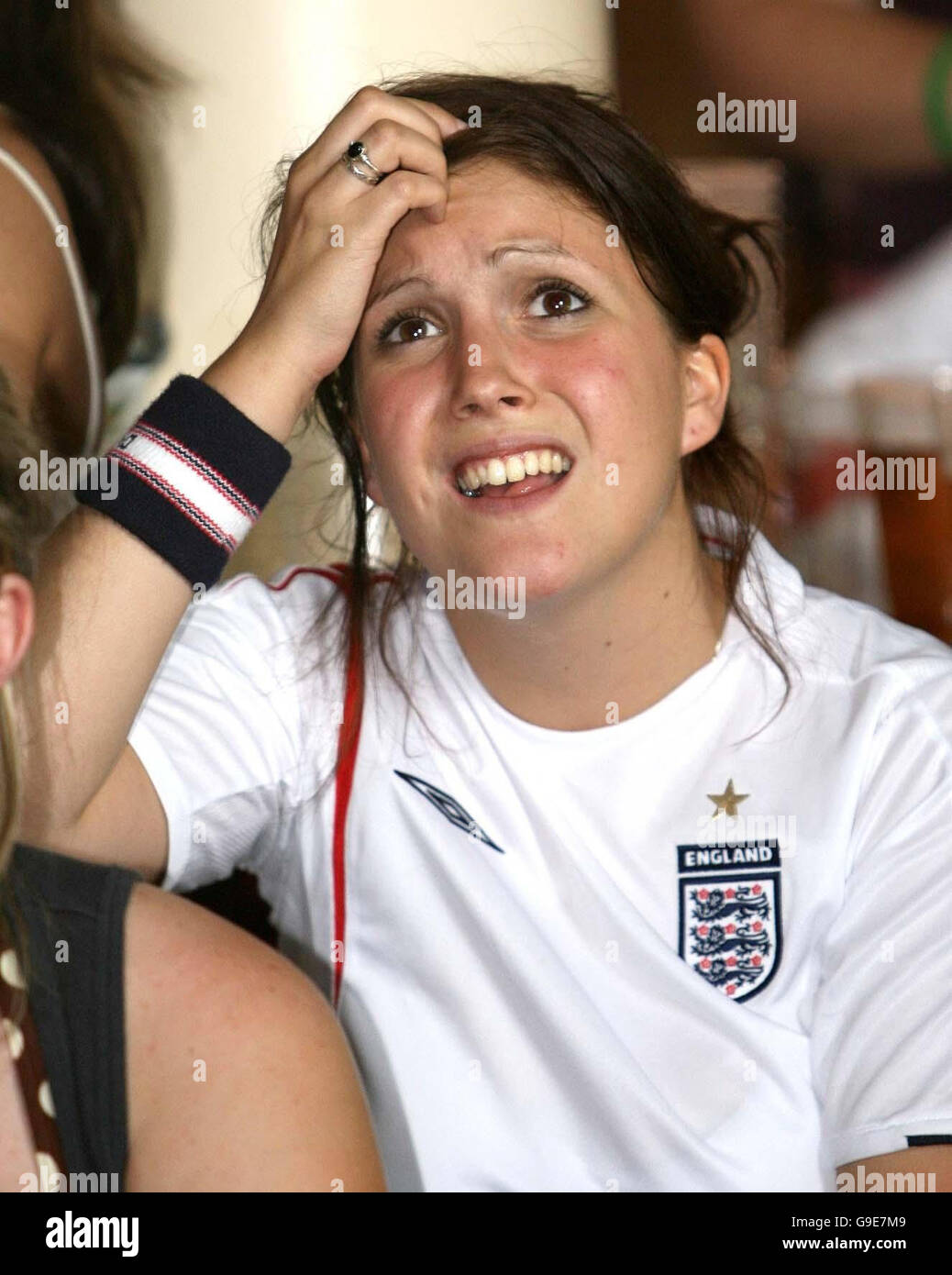England fans reaction in the Symphony Bar in Liverpool, during the ...