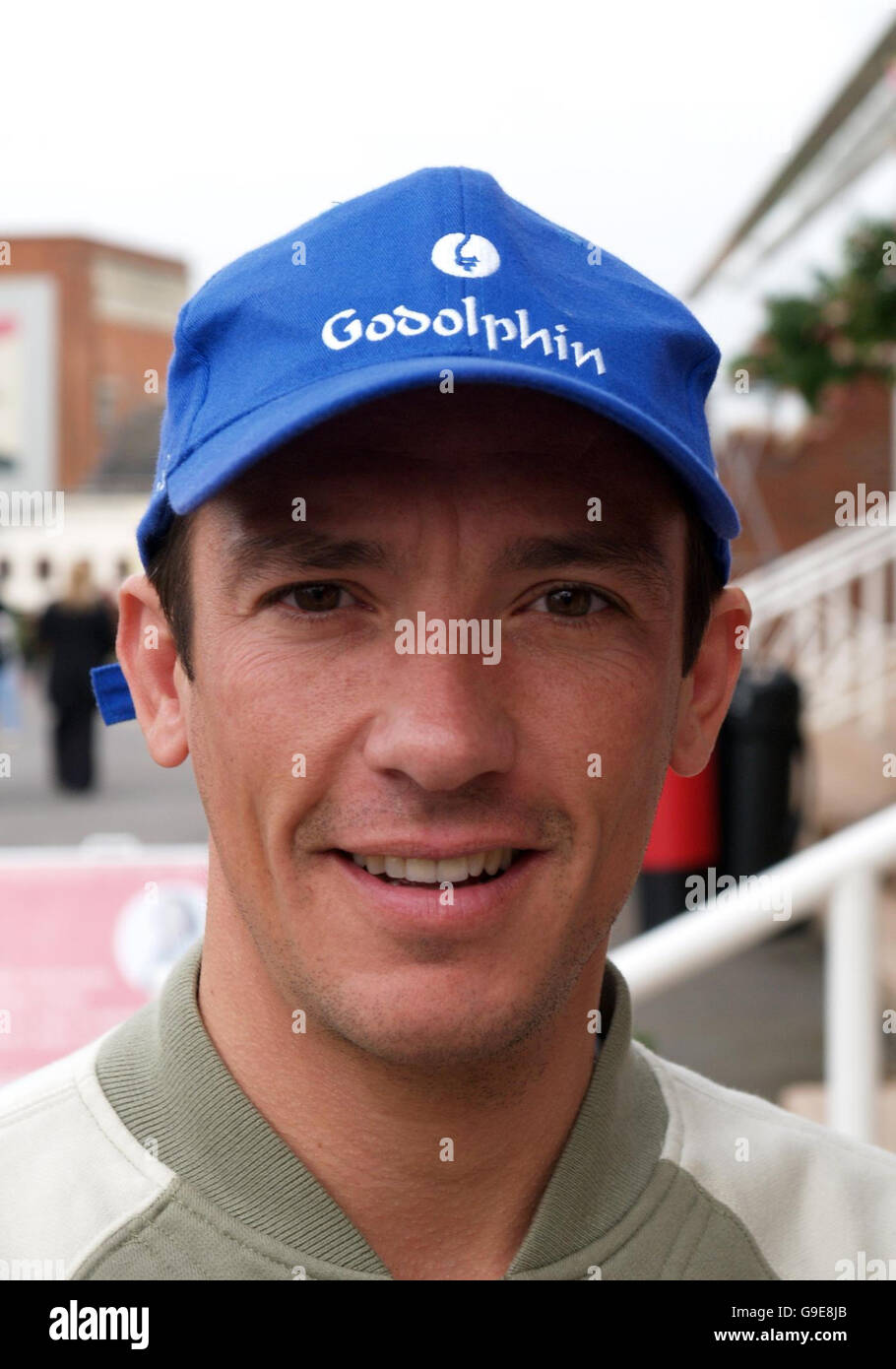 Jockey Frankie Dettori at Newbury racecourse Stock Photo - Alamy