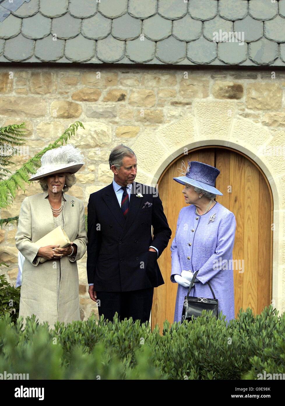 (Left to right): The Duchess of Cornwall, the Prince of Wales and Queen ...