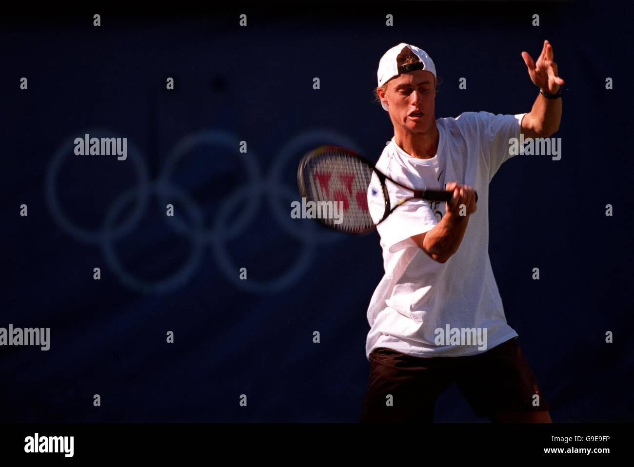 Tennis - Sydney 2000 Olympics - Training. Lleyton Hewitt in action ...
