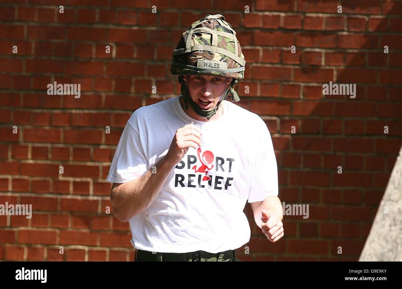 During sport relief mile run sandhurst military academy hi-res stock ...