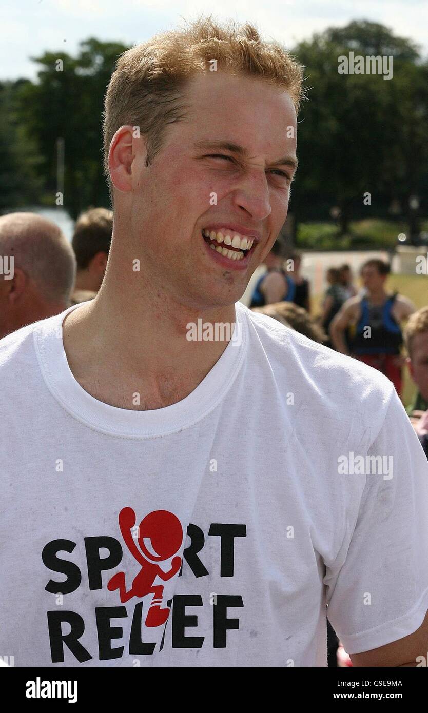 Prince William runs a mile for Sport Relief Stock Photo - Alamy