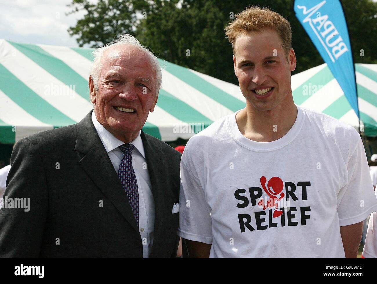 Prince William runs a mile for Sport Relief Stock Photo - Alamy