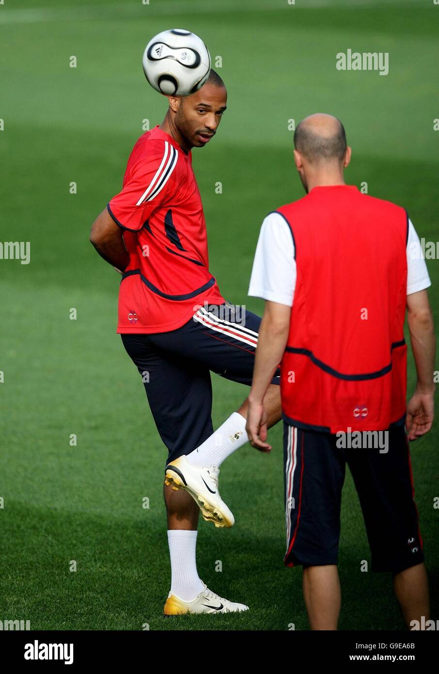 France's Thierry Henry during a training session at Stadion am ...