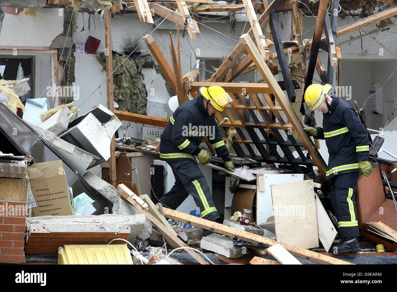 Gas blast hits doctor's surgery Stock Photo - Alamy